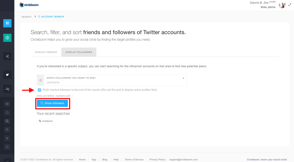 Export any Twitter following list & follower list on Twitter!