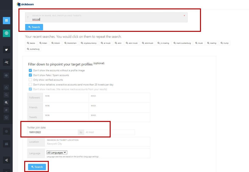 Twitter Account Finder: how to find brand new Twitter accounts