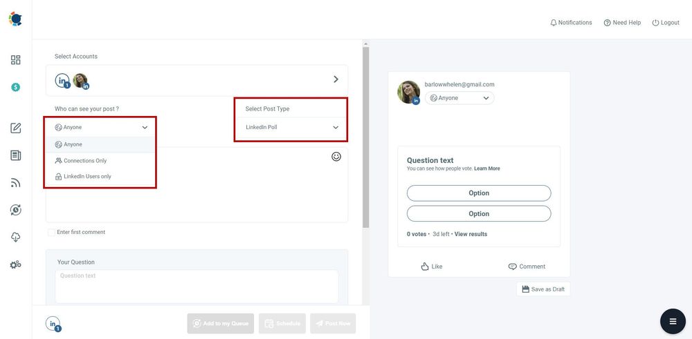 How to create & schedule LinkedIn polls!
