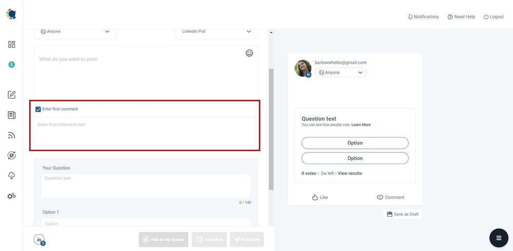 How to create & schedule LinkedIn polls!