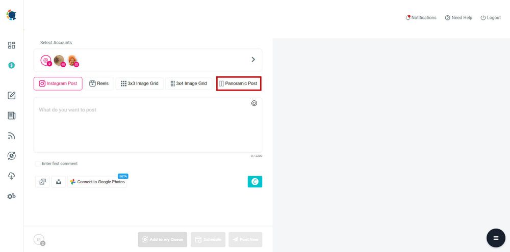 How to create and schedule swipeable panoramic posts for Instagram!