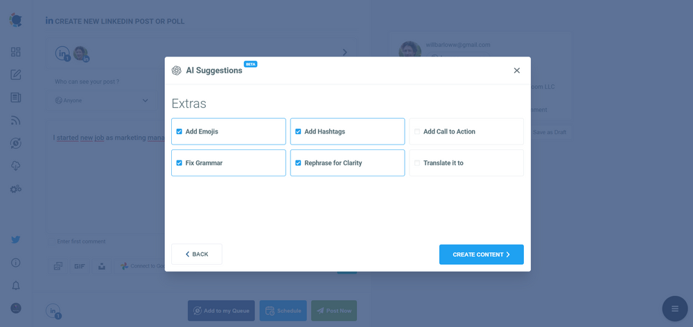 How to make a LinkedIn post about a new job!