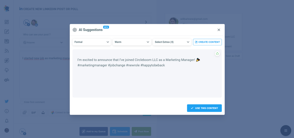 How to make a LinkedIn post about a new job!