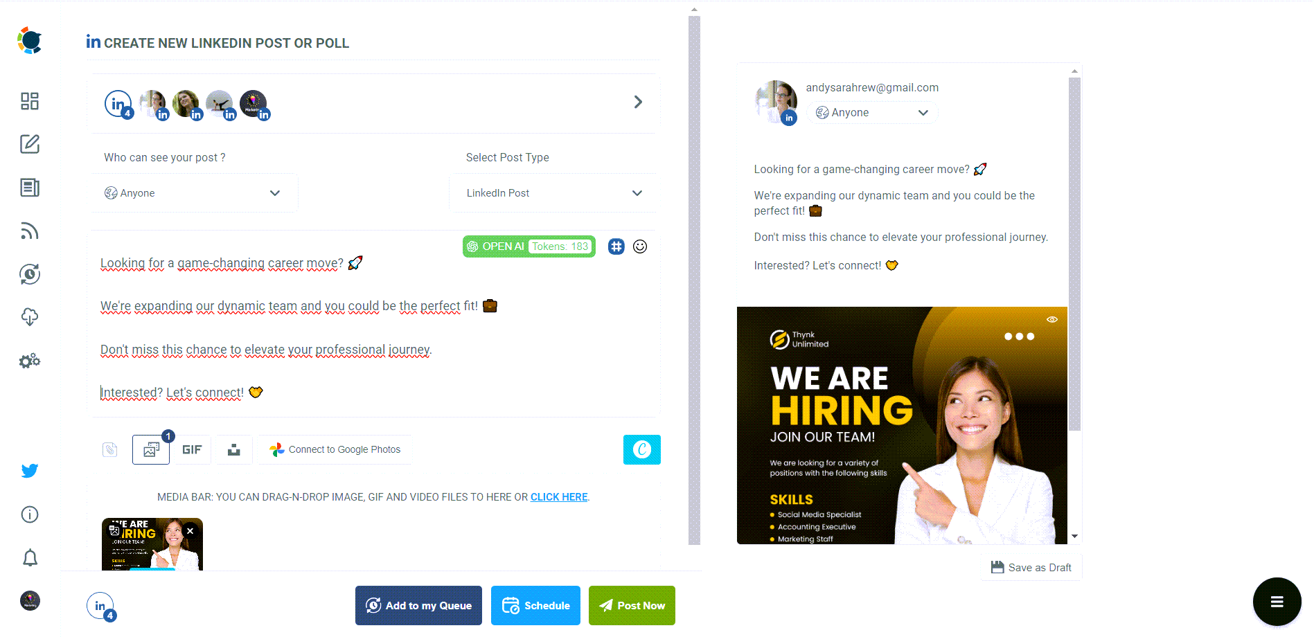 How to create a 'We are hiring' LinkedIn post!