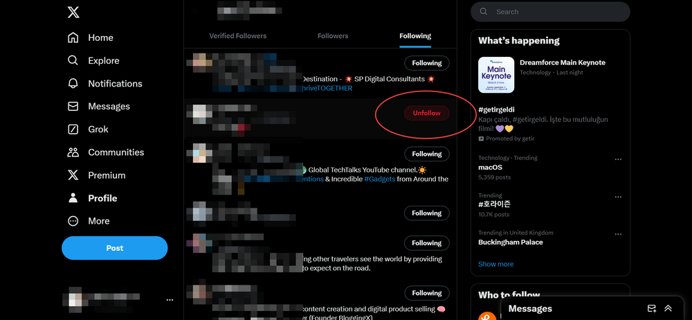 How do you mass unfollow multiple Twitter accounts?