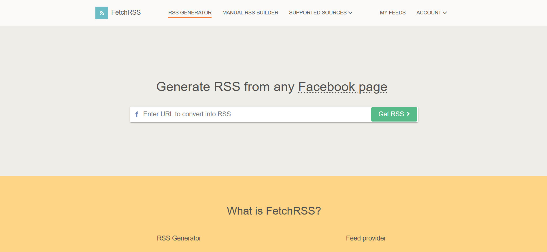 Is there a free way to make an RSS feed from a specific Facebook Page?