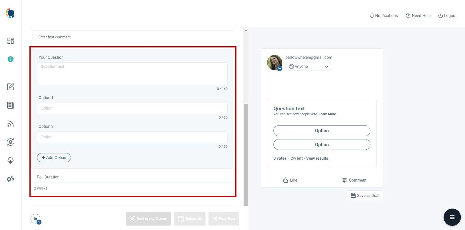 How to create & schedule LinkedIn polls!