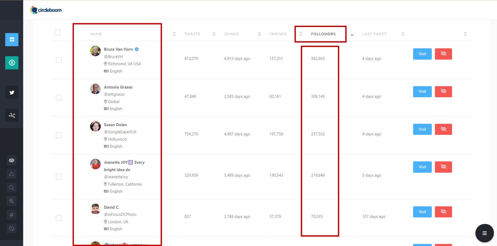 How can I check my top followers on Twitter?