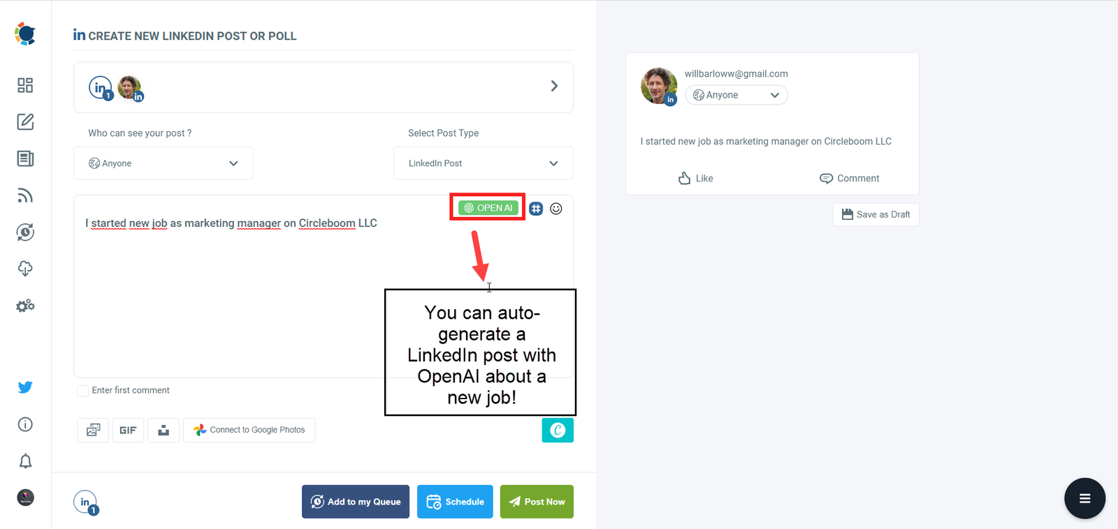How to make a LinkedIn post about a new job!