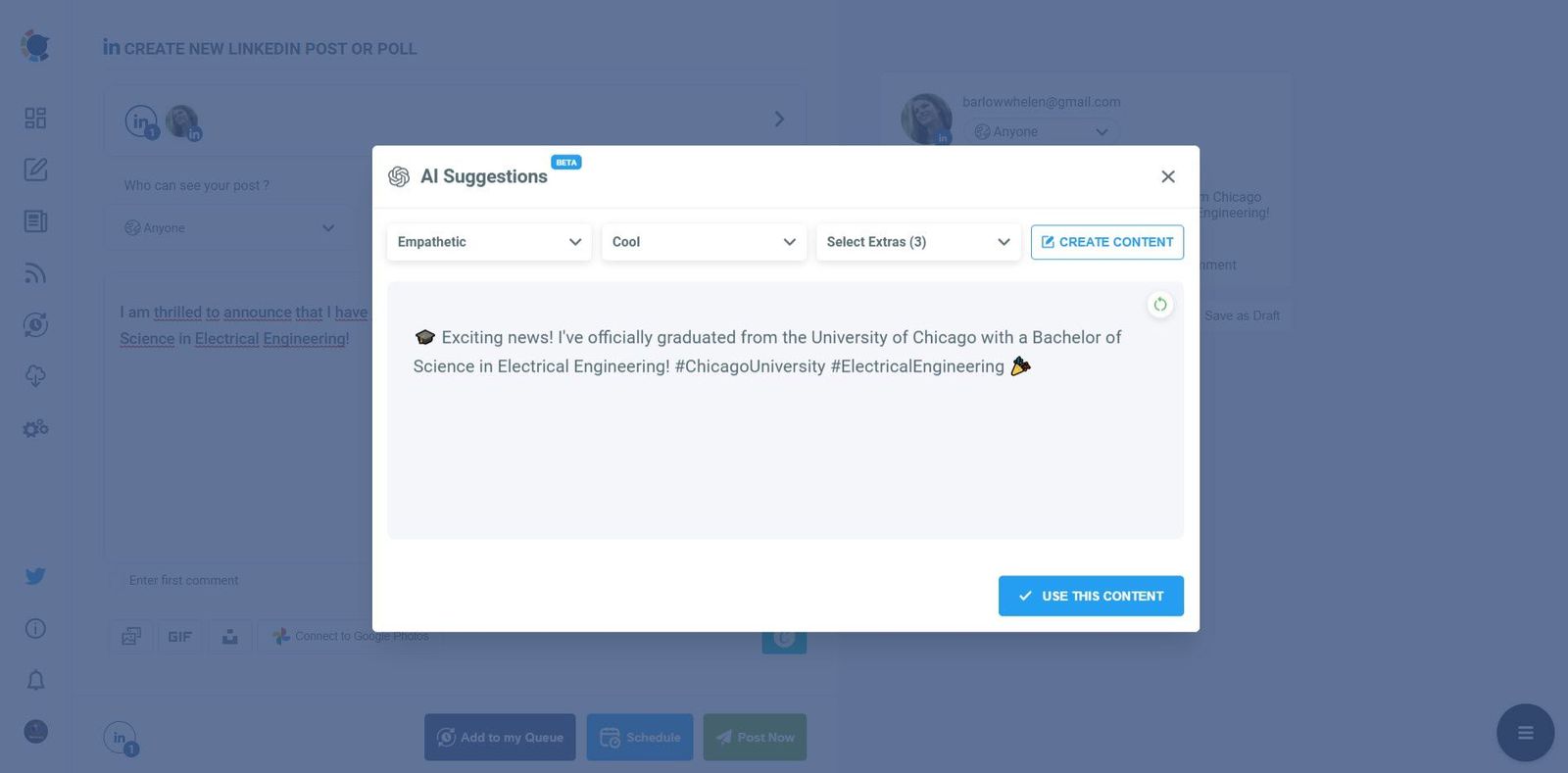 How to announce graduation on LinkedIn! Auto-generate your text!