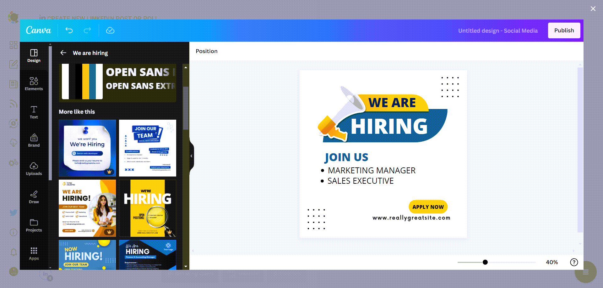 How to create a 'We are hiring' LinkedIn post!