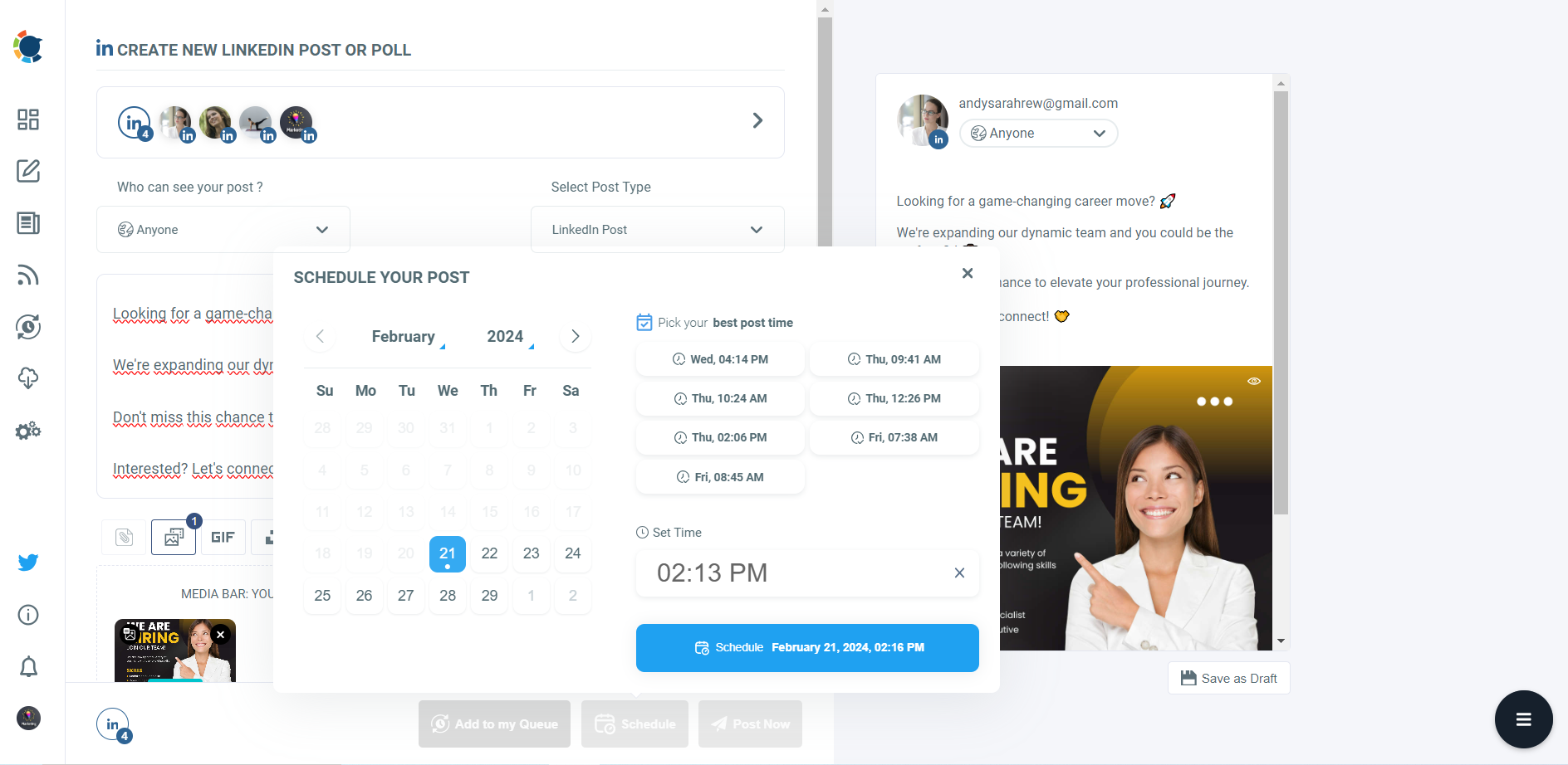 How to create a 'We are hiring' LinkedIn post!