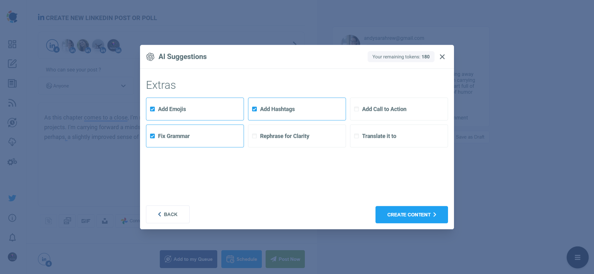 How can I write an internship completion post on LinkedIn?