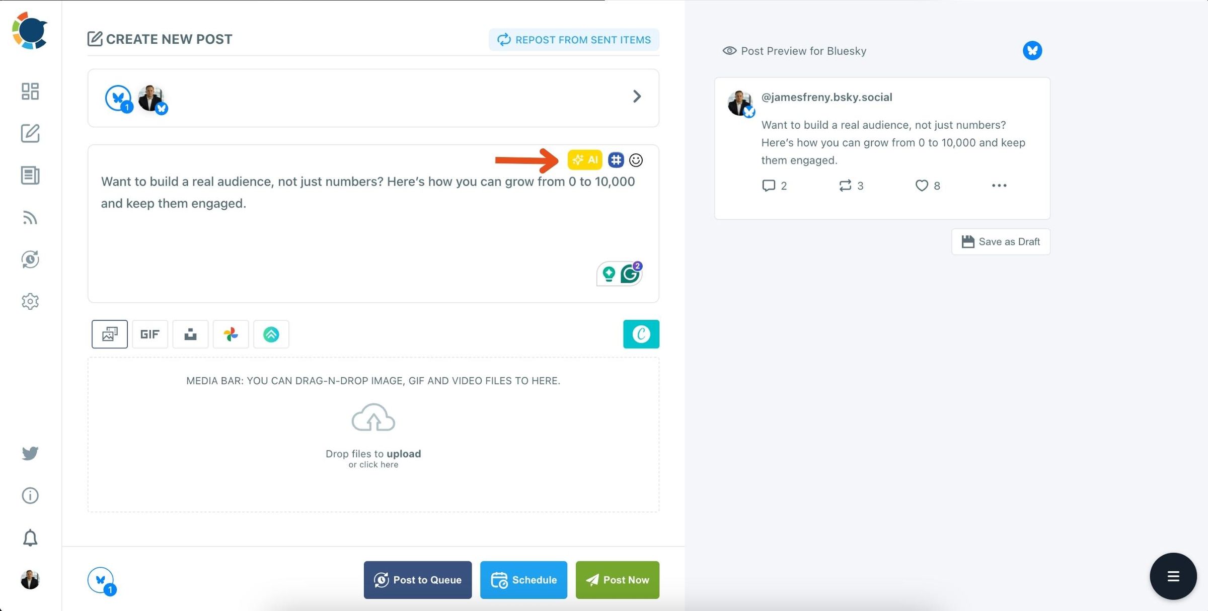 How hashtags work on Bluesky!