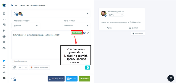 How to make a LinkedIn post about a new job!