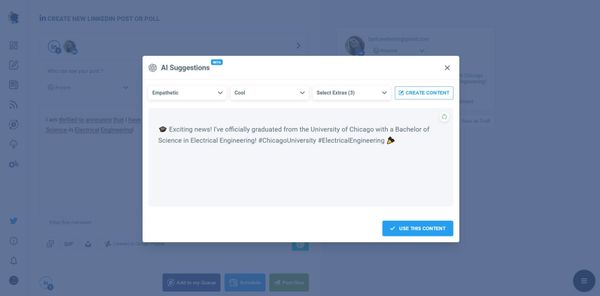 How to announce graduation on LinkedIn! Auto-generate your text!