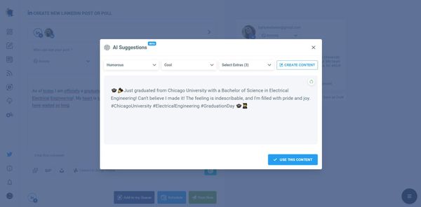 How to announce graduation on LinkedIn! Auto-generate your text!