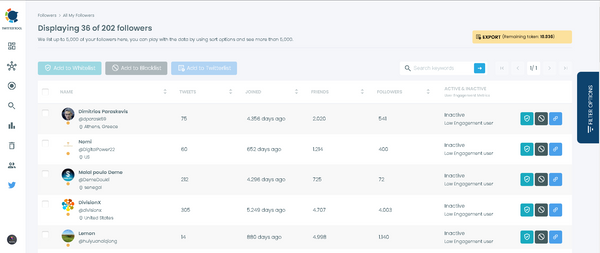 How to remove bot/fake/inactive/ghost Twitter accounts