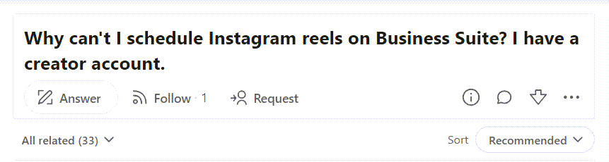 Why can't I schedule Instagram Reels on Meta Business Suite?