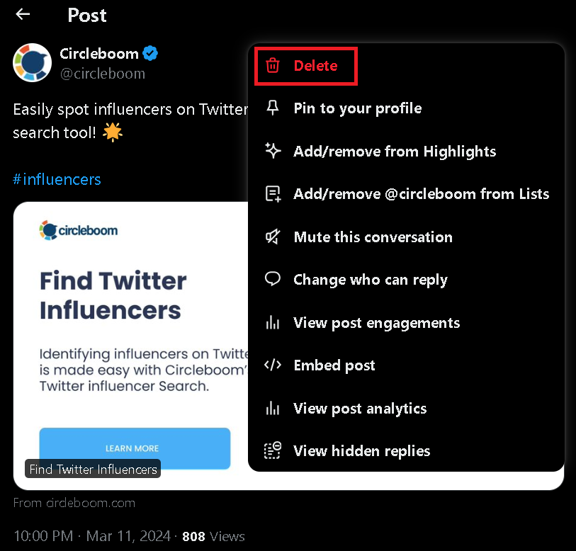 How to Delete All Previous Tweets