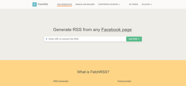Is there a free way to make an RSS feed from a specific Facebook Page?